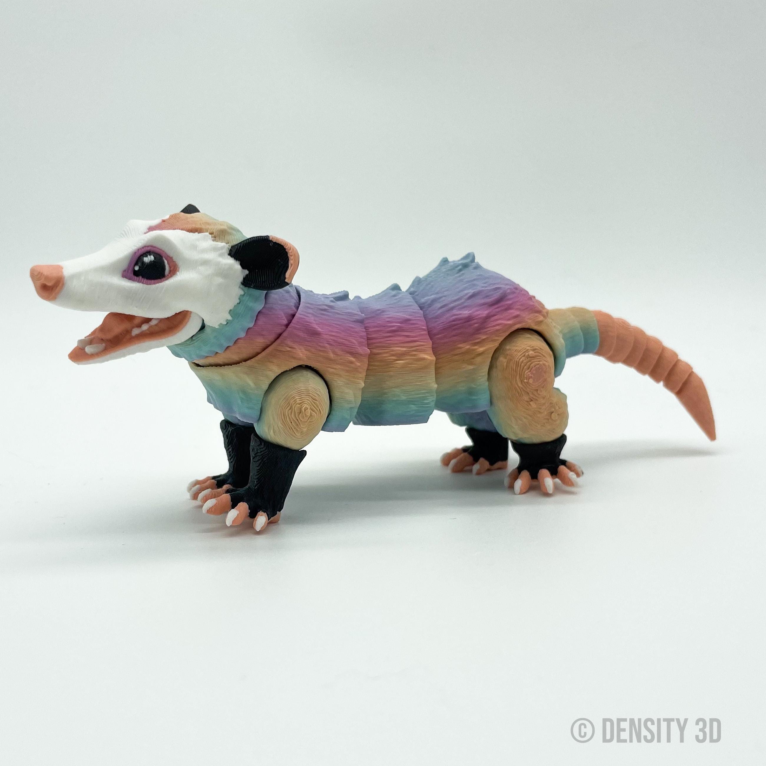 Opossum Decor - 3D Printed - Articulating Flexi Figurine - Realistic ...