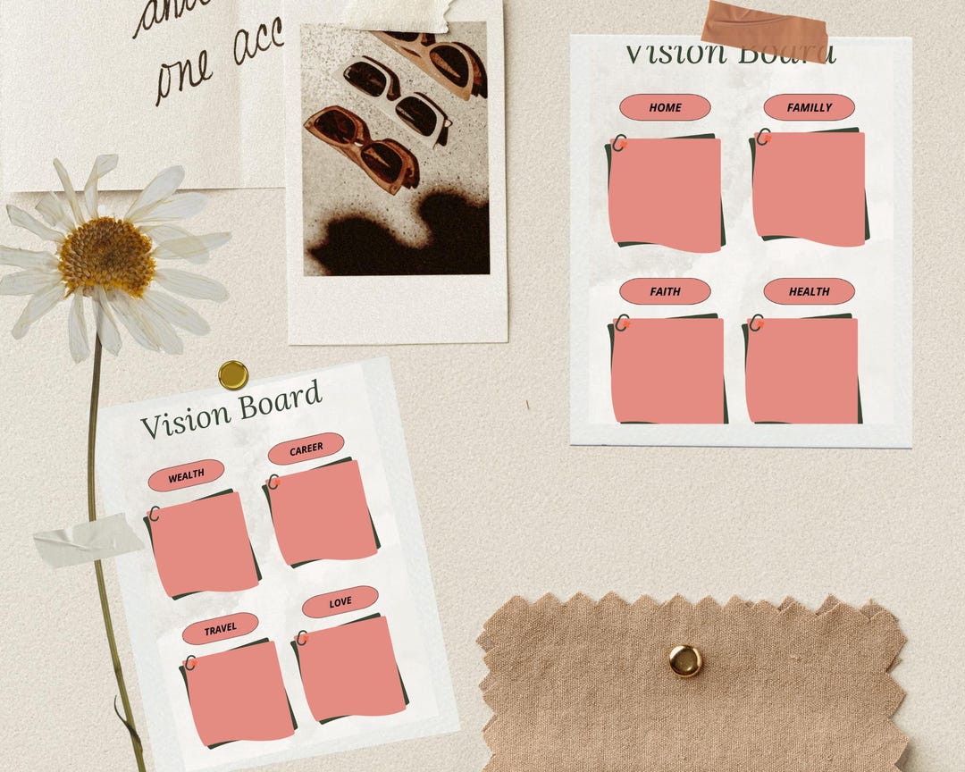Vision Board 2026 Printable | Turn Your Dreams Into Achievable Goals ...