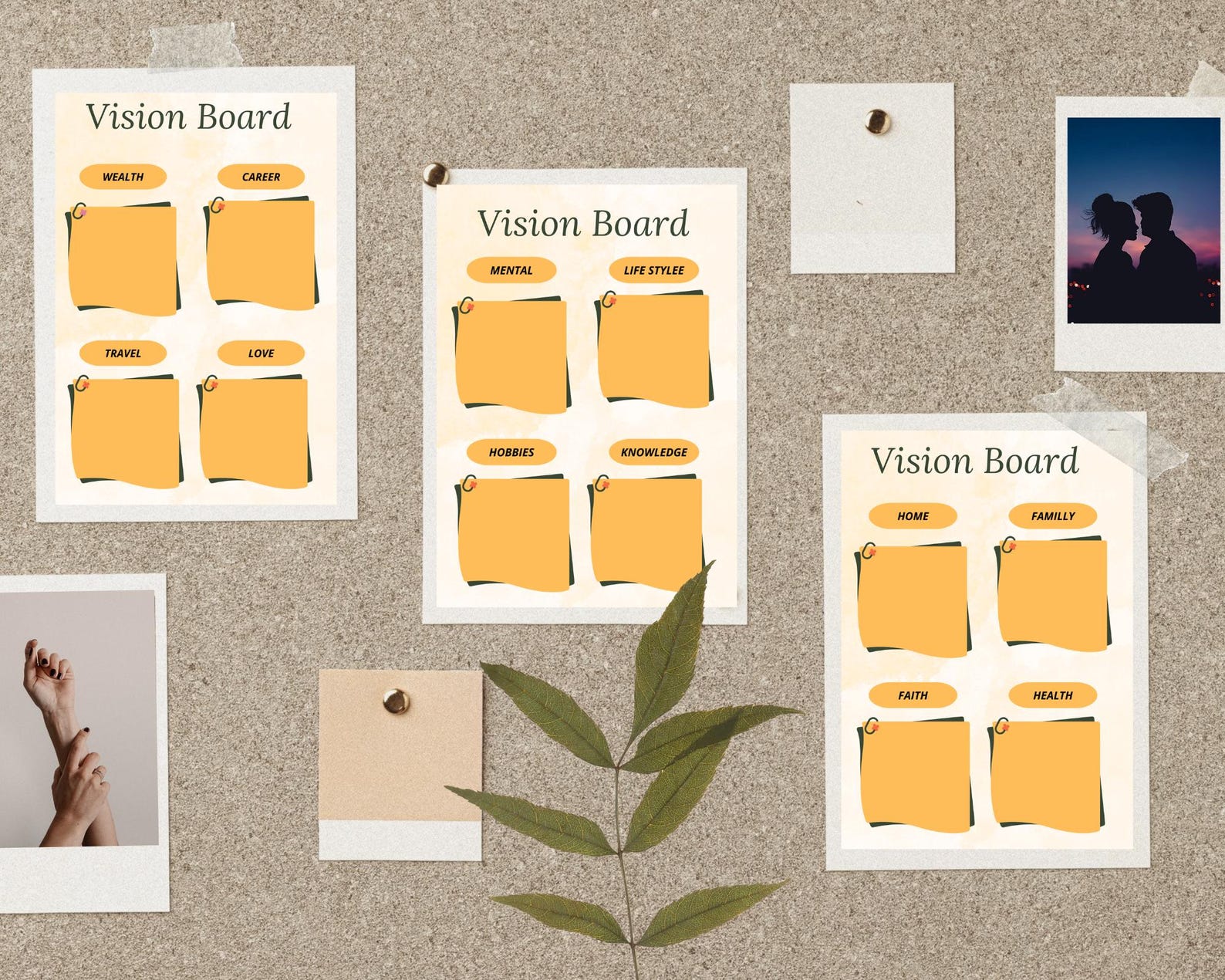 Printable Vision Board Kit 2024-2025 Visualize, Focus, and Manifest ...