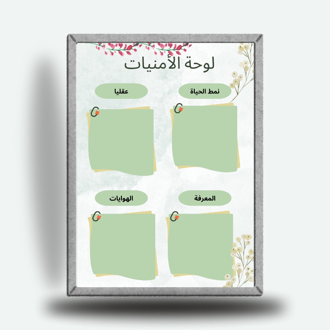 Digital Vision Board arabic Digital Vision Boardتحقيق الاهداف ...