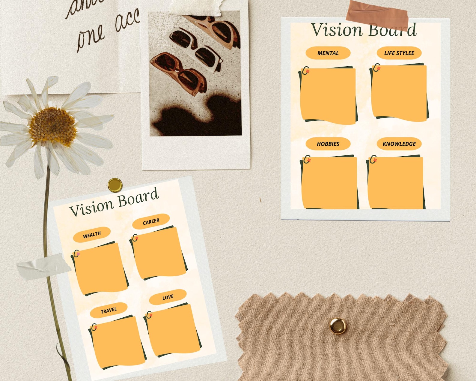 Printable Vision Board Kit 2024-2025 Visualize, Focus, and Manifest ...
