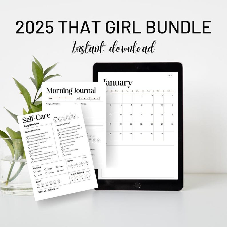 That Girl 2025 Planner Digital Print Journal Goals 2025 Calendar Meal ...