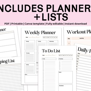 That Girl 2025 Planner Digital Print Journal Goals 2025 Calendar Meal ...