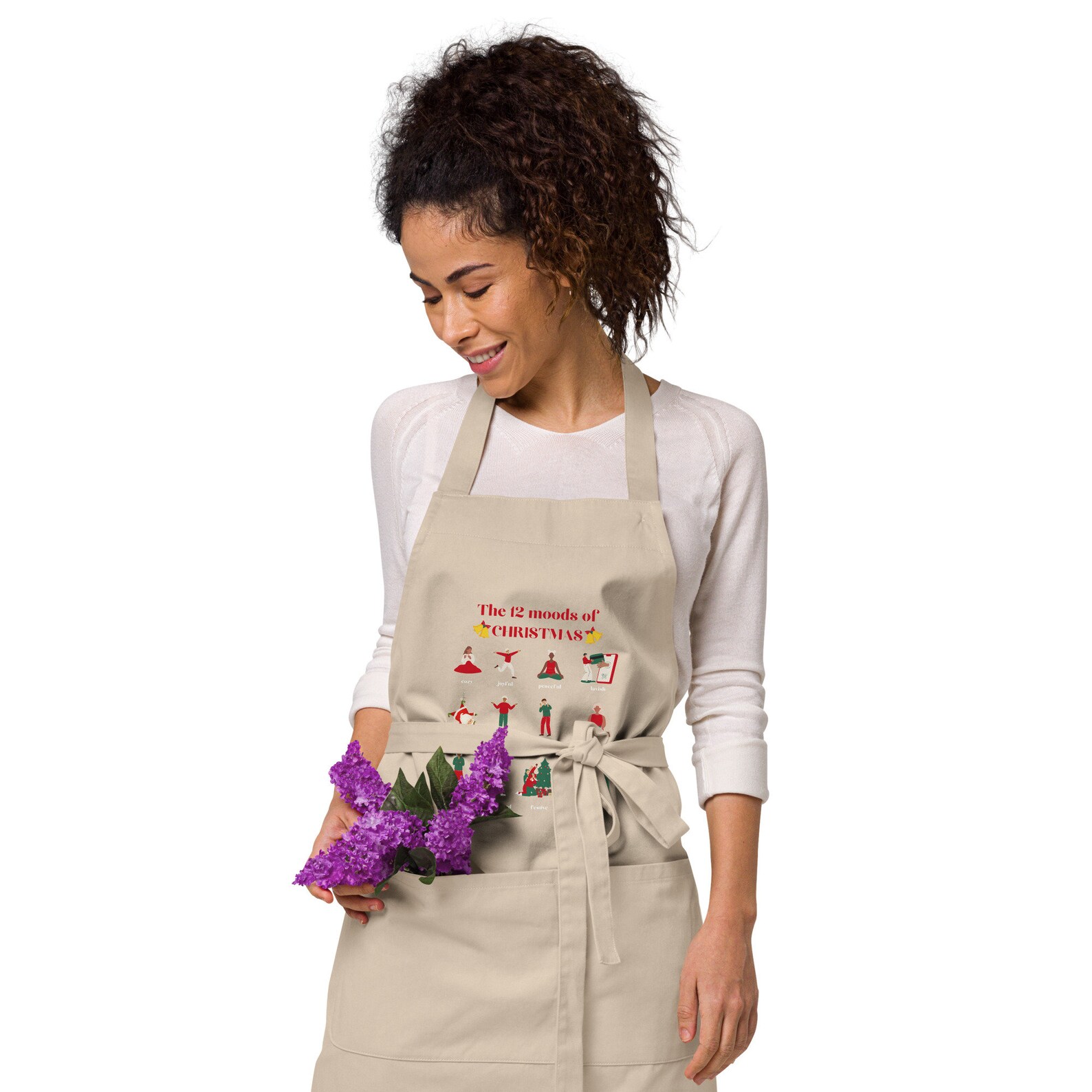 Christmas Cheer 100% Cotton Apron – Festive Holiday Cooking and Baking ...