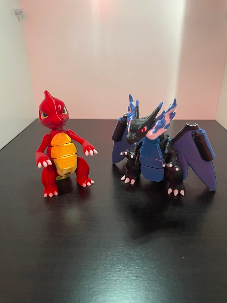 Mega Charizard X Flexi Articulated Pokémon - Etsy