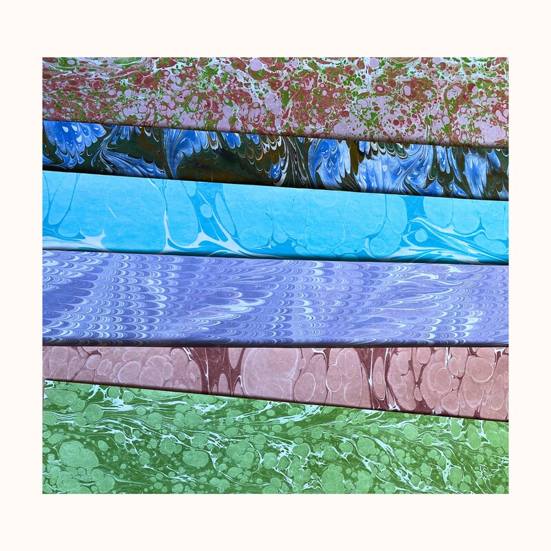 Marbled Paper Book - Etsy