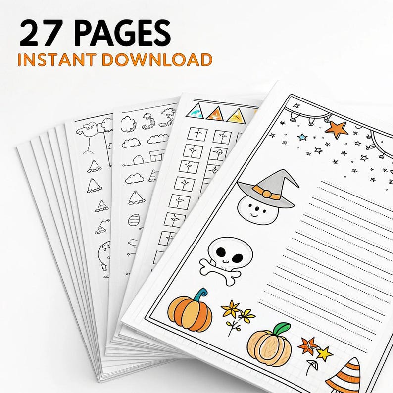 Halloween Alphabet Coloring Pages, Spooky A-Z Worksheets (digital ...