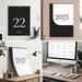 Editable Black and White 2025 Calendar | Minimalist A4 Printable ...