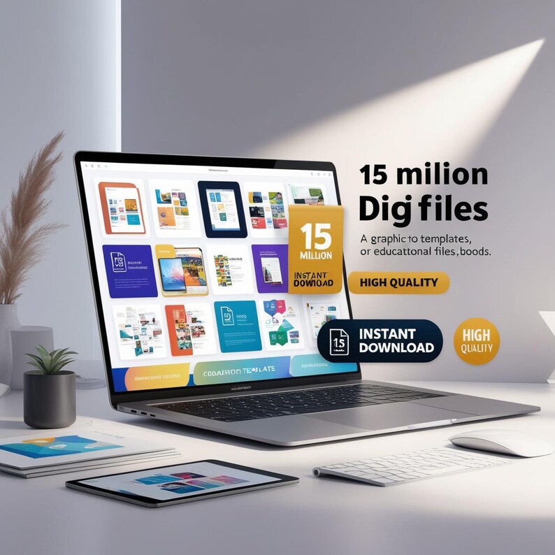 15 Milion Digital Files Bundle | High-quality Templates, Images ...