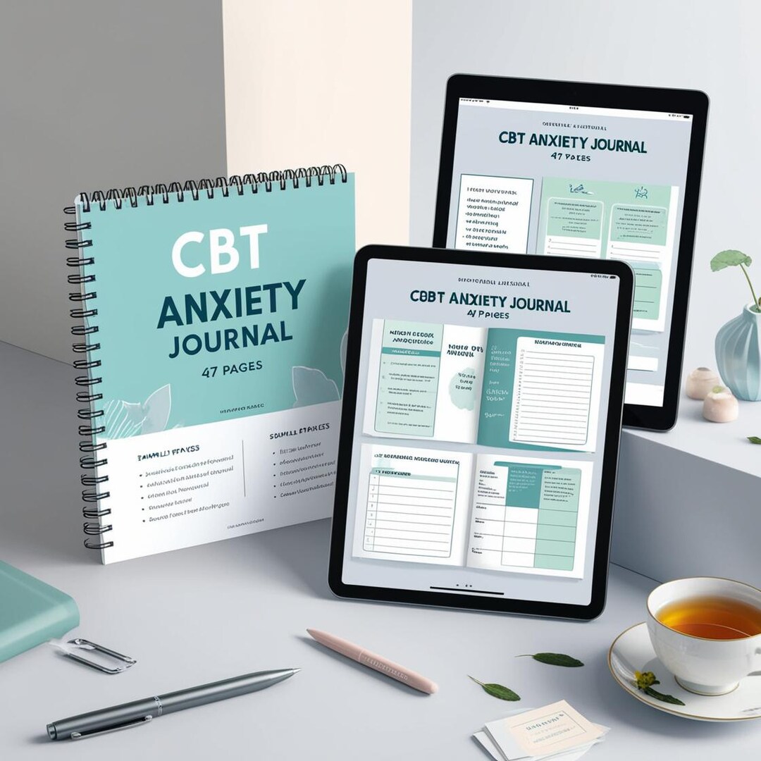 CBT Anxiety Journal (47 Pages) - Digital Workbook for Anxiety Relief ...
