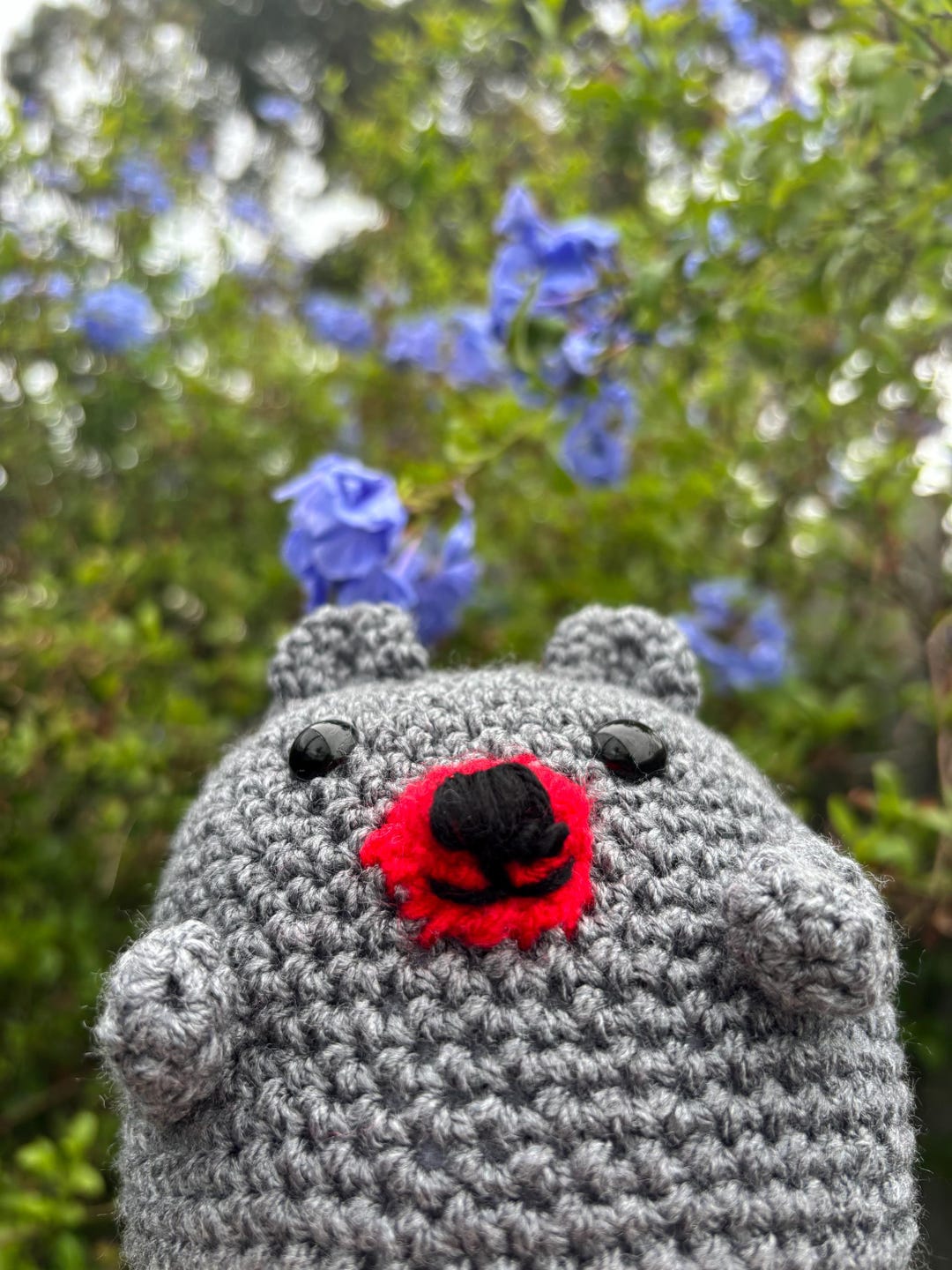 Amigurumi Waffle Teddy Bear With Red Snout - Etsy