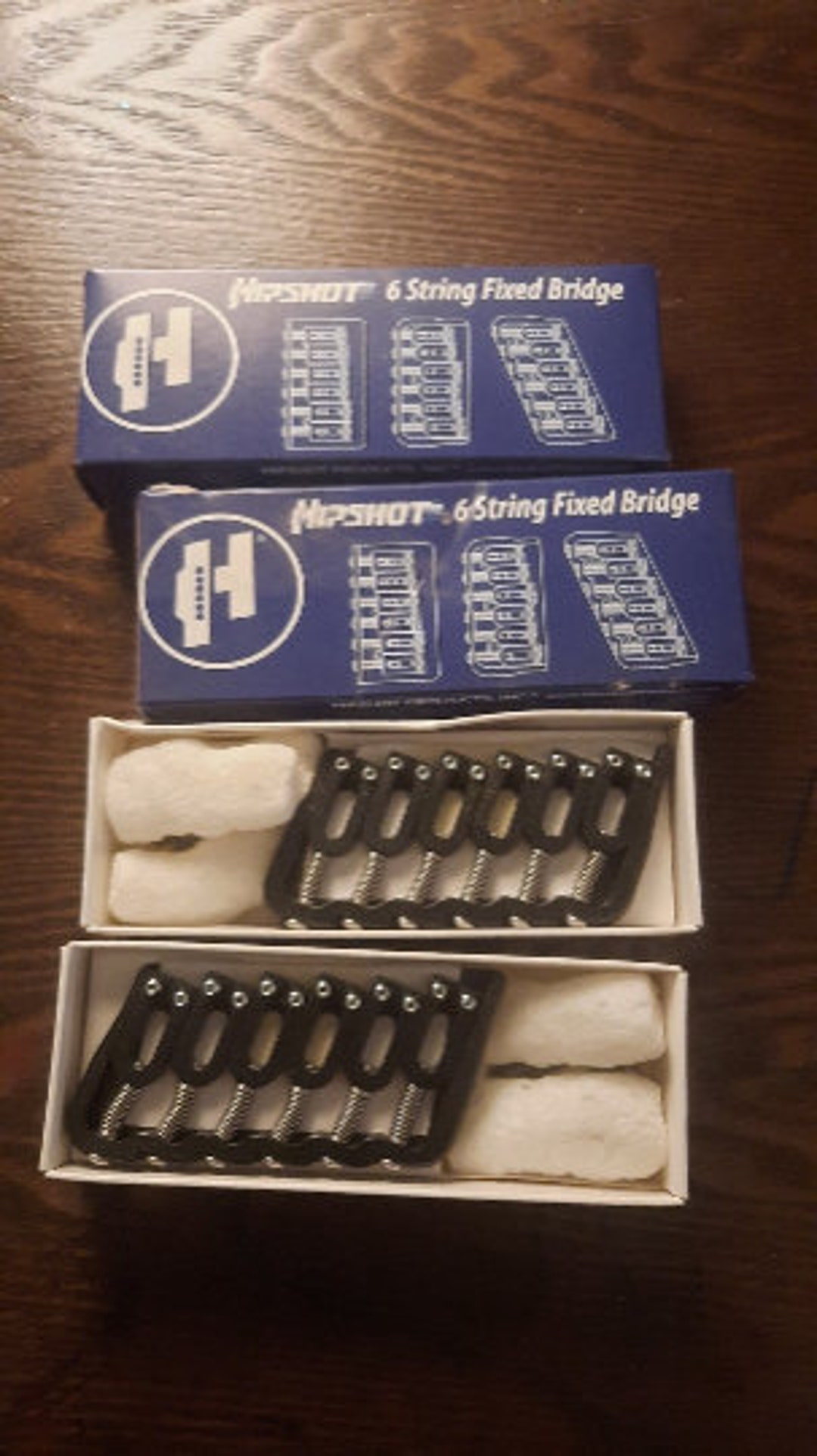Hipshot 6 String Multi-scale Fixed Guitar Bridge - Black / 21º - Right ...
