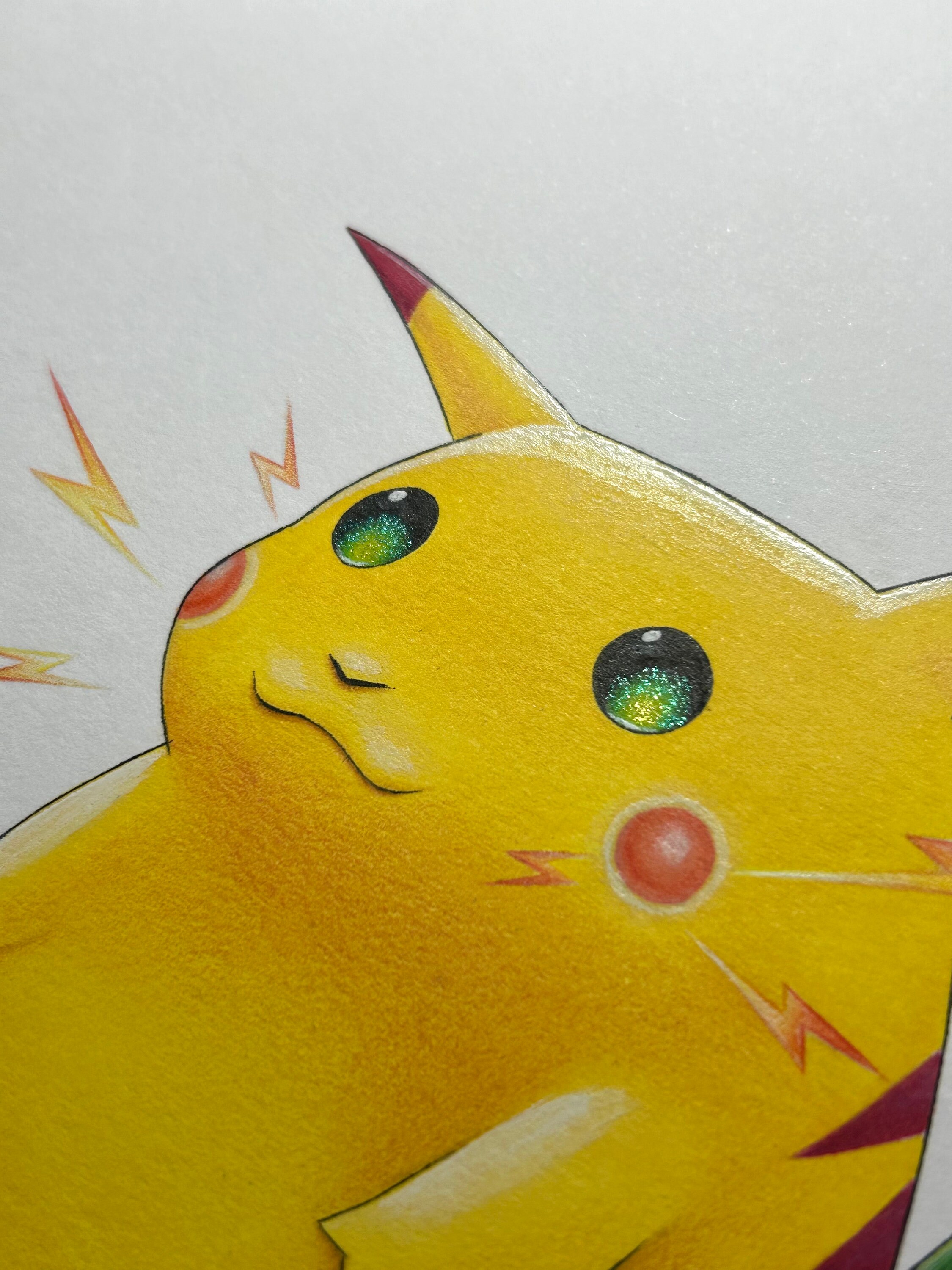 Original Pikachu Drawing on A4 Sheet - Etsy