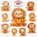 Watercolor Lion Halloween Clipart: 36 PNG Bundle, Commercial Use - Etsy