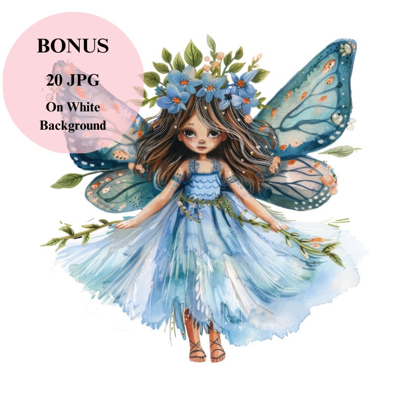 Spring Fairy Clipart Bundle Png, Spring Fairy Png, Fairy Illustration ...