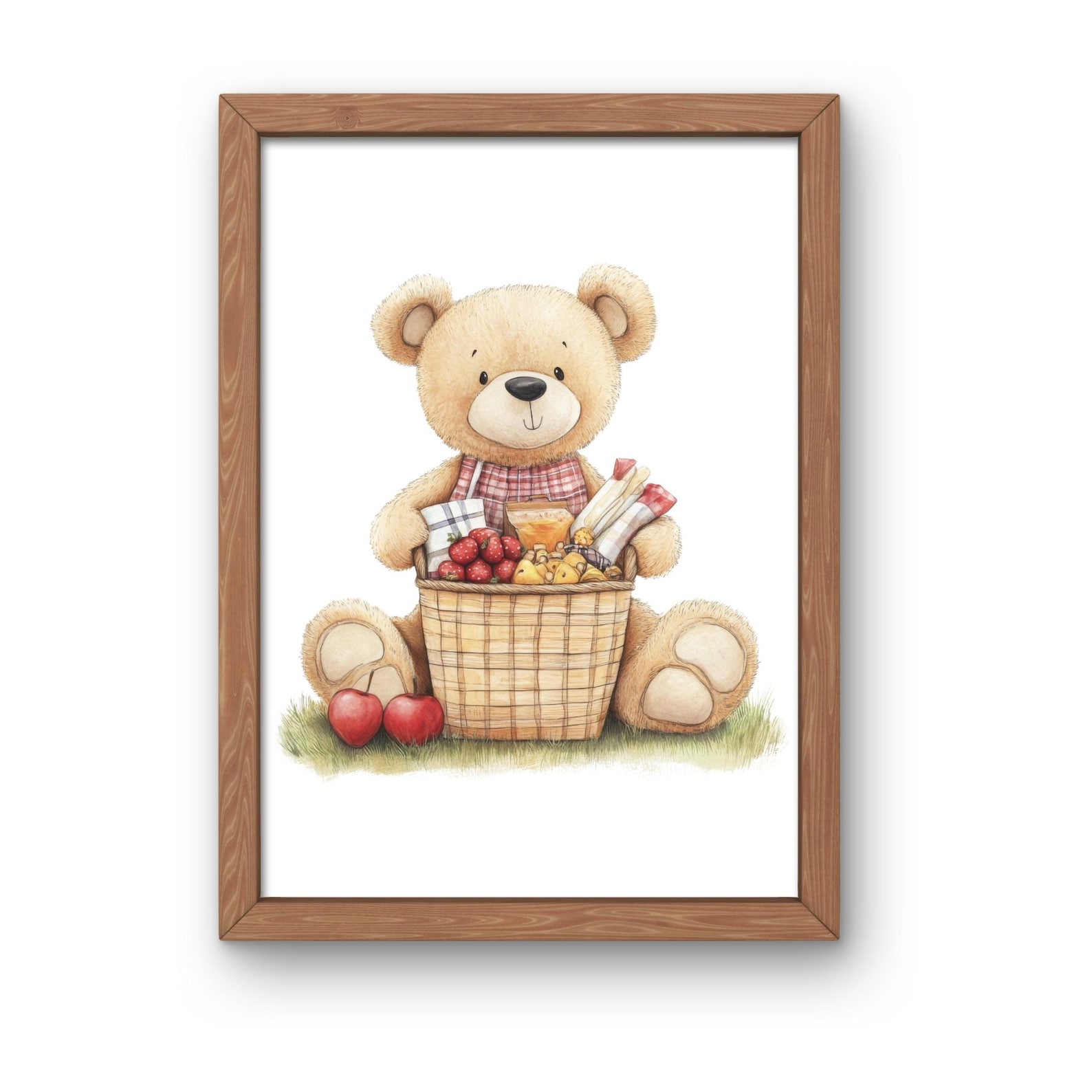 Watercolor Teddy Bear Picnic Clipart Pack, Digitaldownload-25 PNG, Baby ...