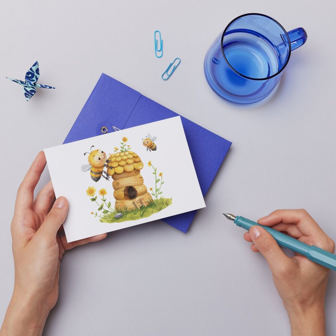 Watercolor Cute Bee Clipart Bundle, Sweet Bees Clipart Bundle, Cute ...