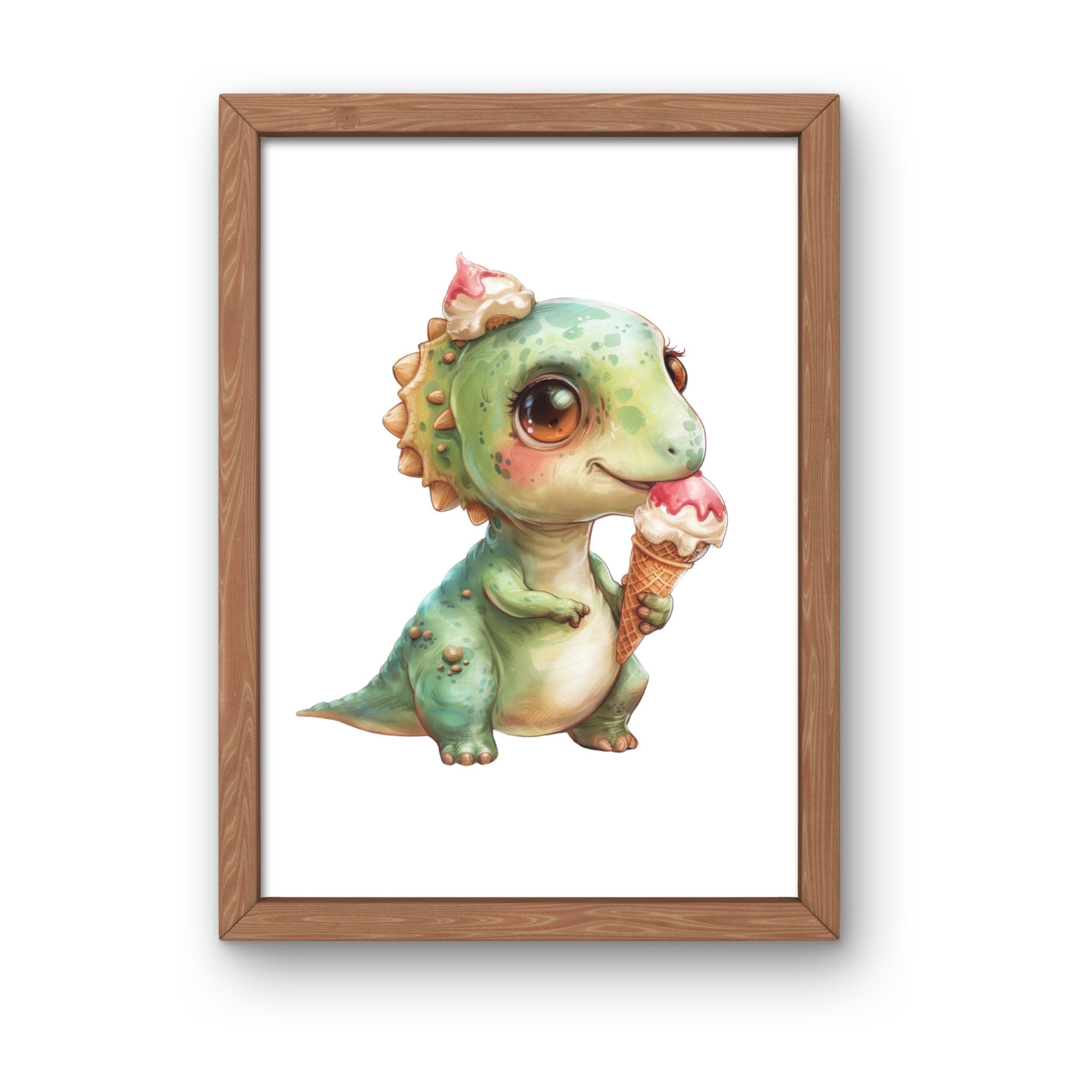 Watercolor Summer Dinosaur Clipart, Baby Dinosaur PNG, Summer Beach ...