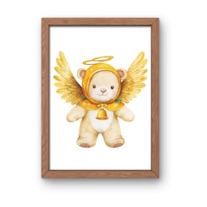 Watercolor Teddy Bear Angel Clipart Set, 35 PNG Angelic Teddy Bear ...