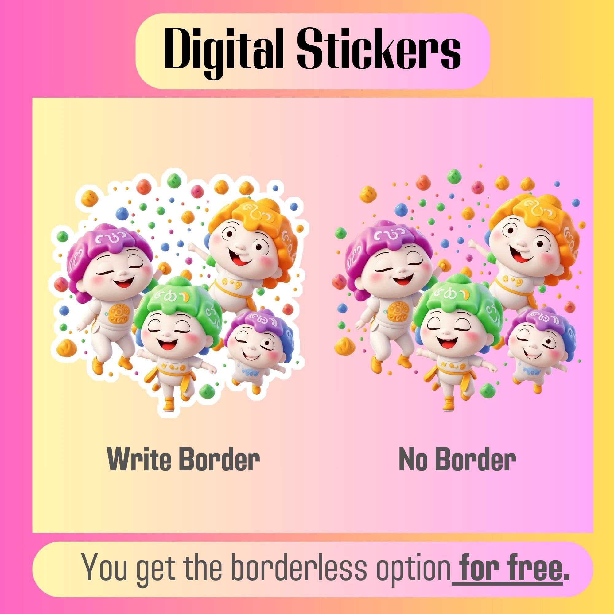 Dancing Dumplings Sticker, Sticker Png Bundle, Printable Stickers ...