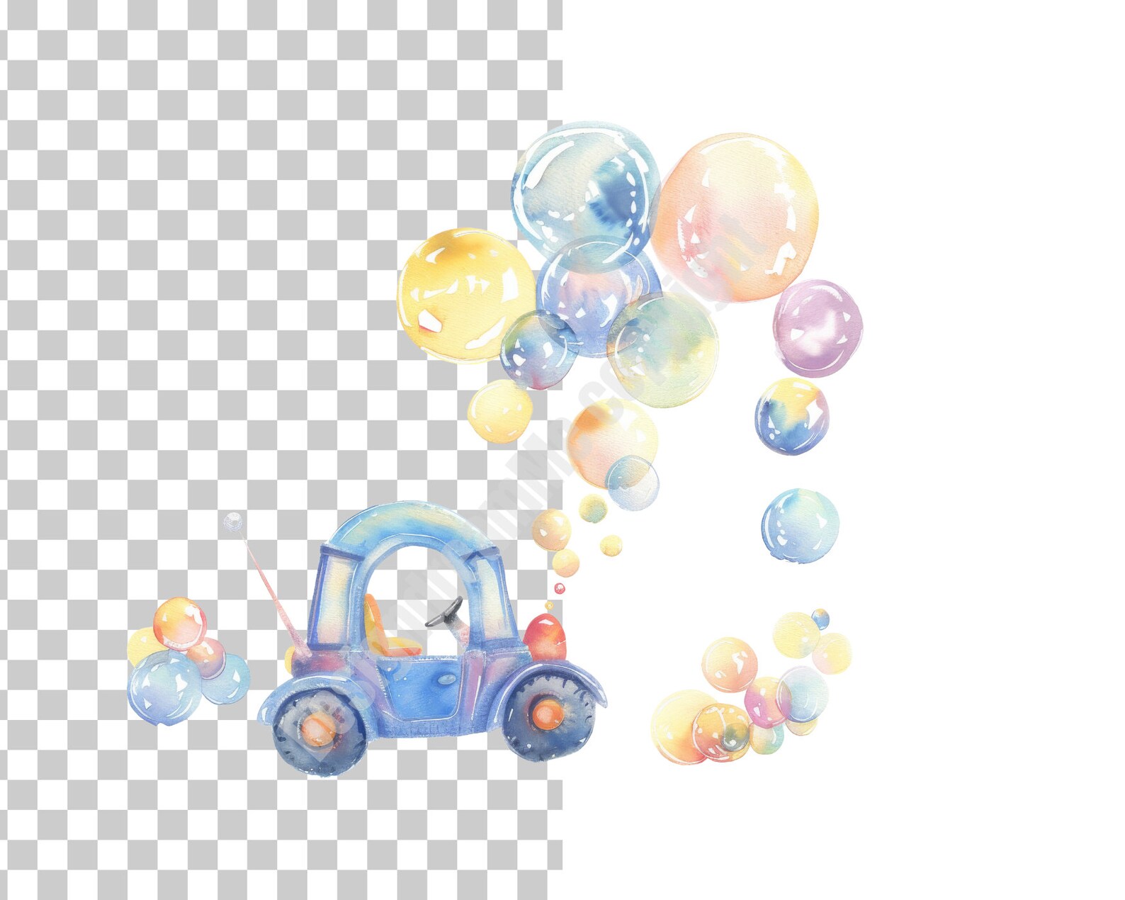 Watercolor Car Clipart, Vehicles Art Scrapbooking Library Png, Graphics ...