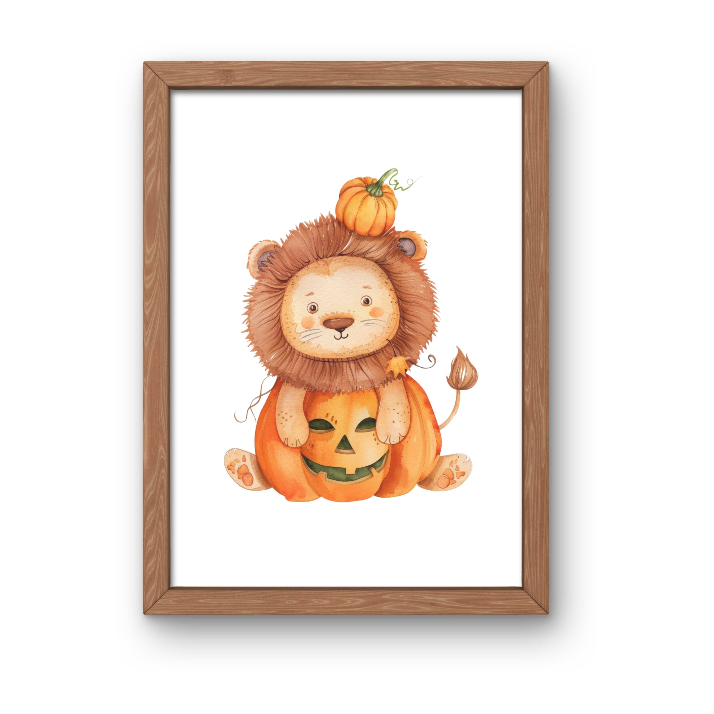 Watercolor Lion Halloween Clipart, 36 PNG Halloween Clipart, Cute ...