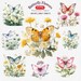 Watercolor Butterfly Flowers Clipart: Spring Floral Art (digital ...