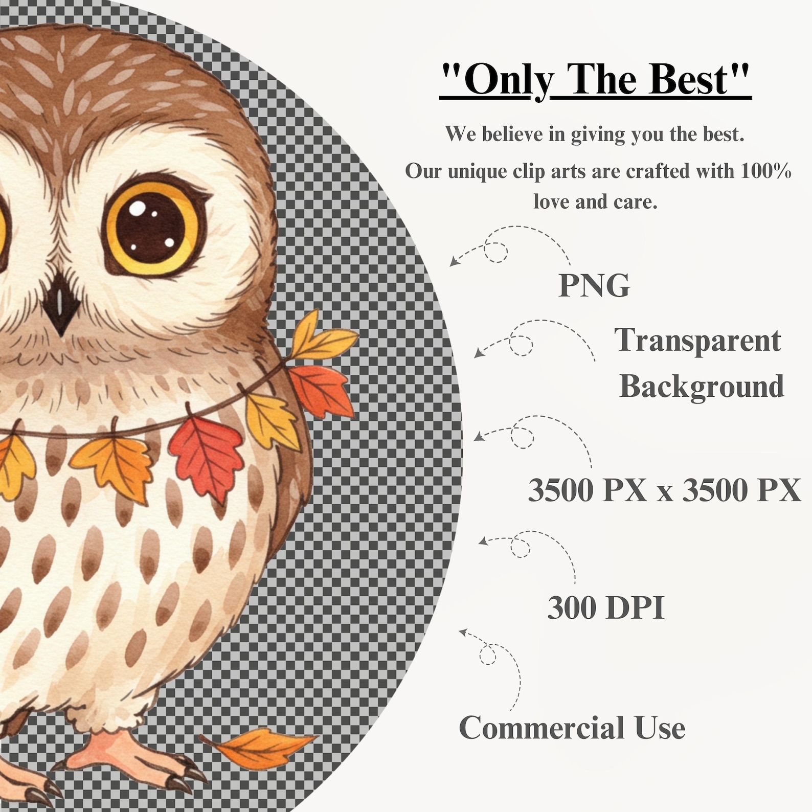 Owl Fall School Clipart | Cute Autumn Owl Teacher PNG | Watercolor Back ...