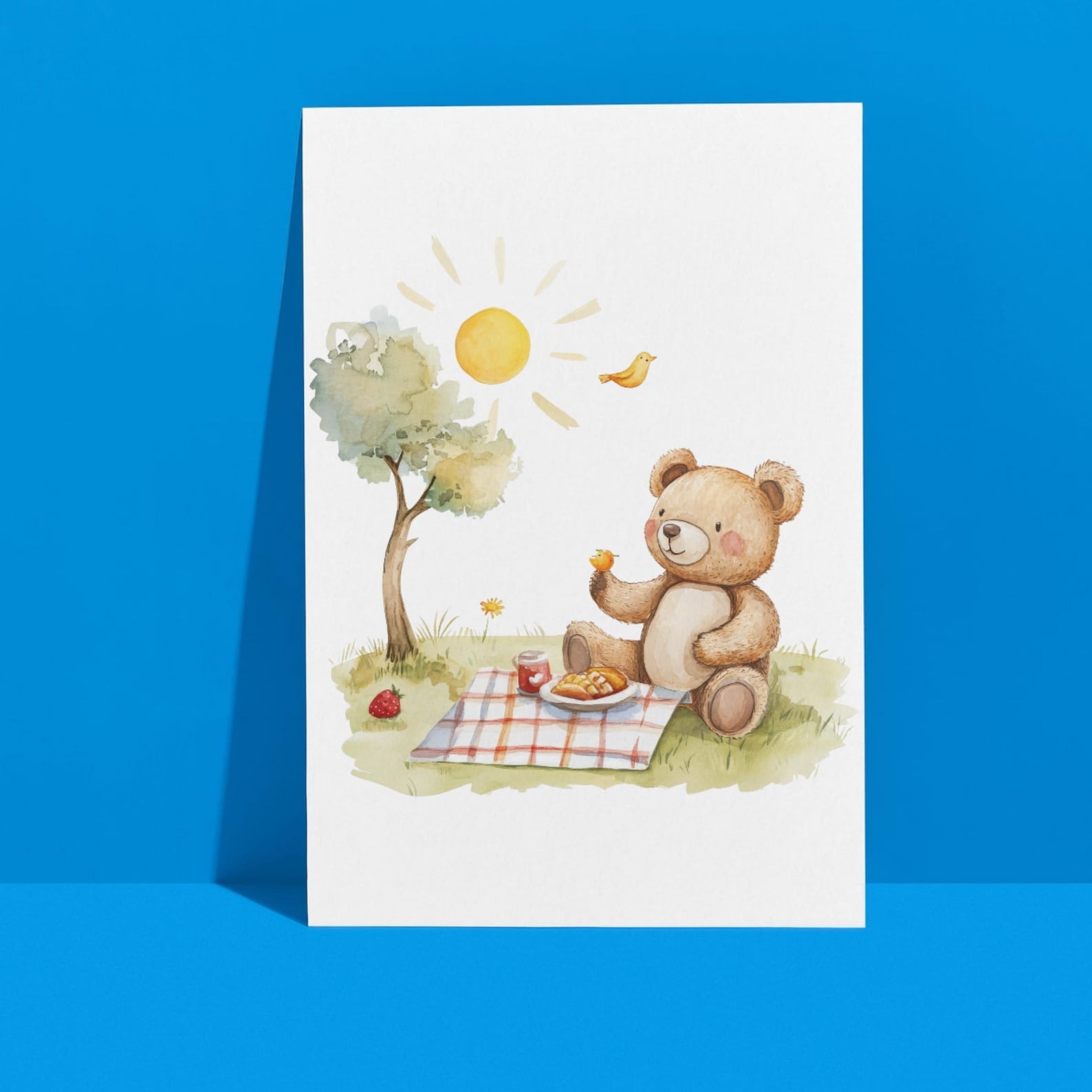 Watercolor Teddy Bear Picnic Clipart Pack, Digitaldownload-25 PNG, Baby ...
