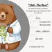 Watercolor Bear Clipart: Back to School Animal PNG Set (digital ...