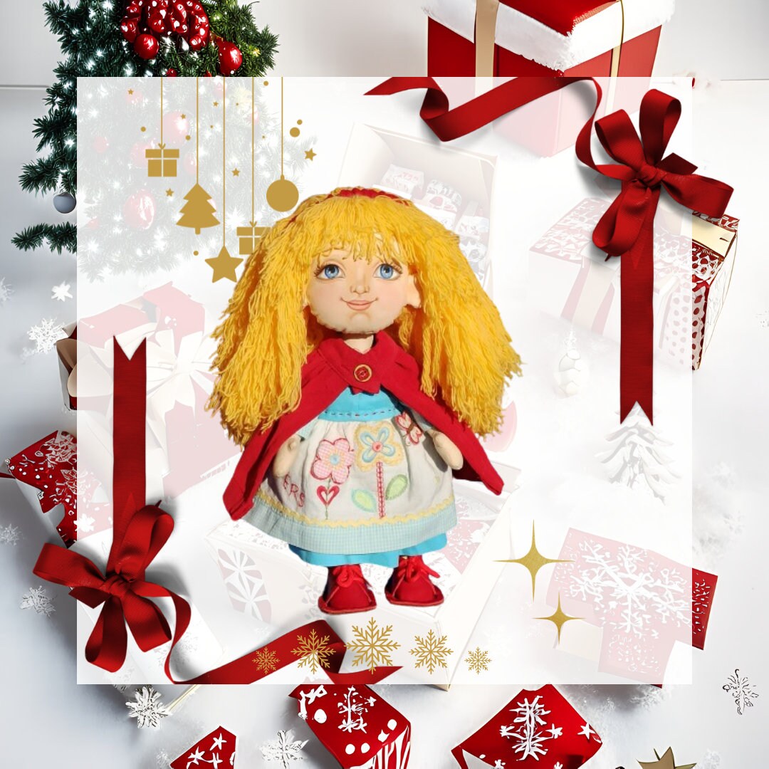 Savina Artisan Textile Doll Made of Cloth and Wool, Handmade and ...