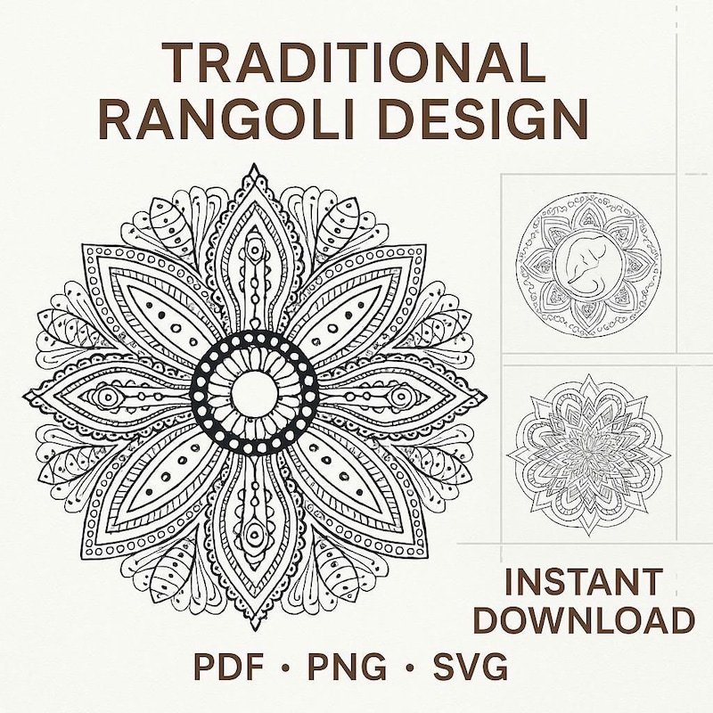 Diwali Rangoli Digital - Etsy UK