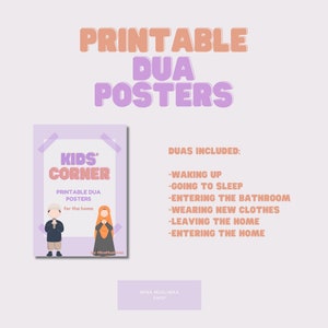 Printable Dua Posters | Islam for Kids | Islam Printables | Kid Posters ...