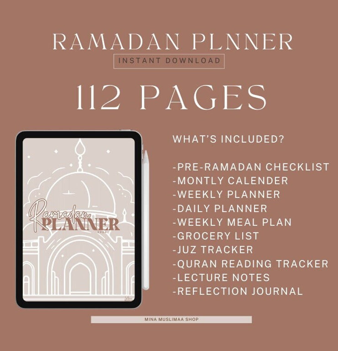 Ramadan Digital Planner | Ramadan 2024 Planner PDF | Muslim Daily ...
