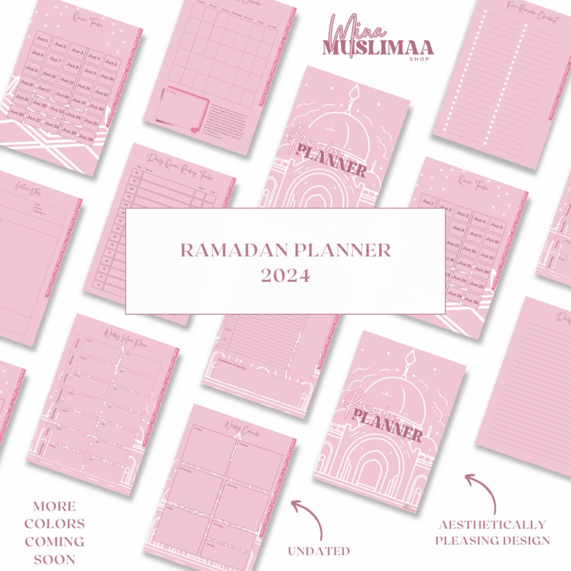 Pink Ramadan Digital Planner | Ramadan 2024 Planner PDF | Muslim Daily ...