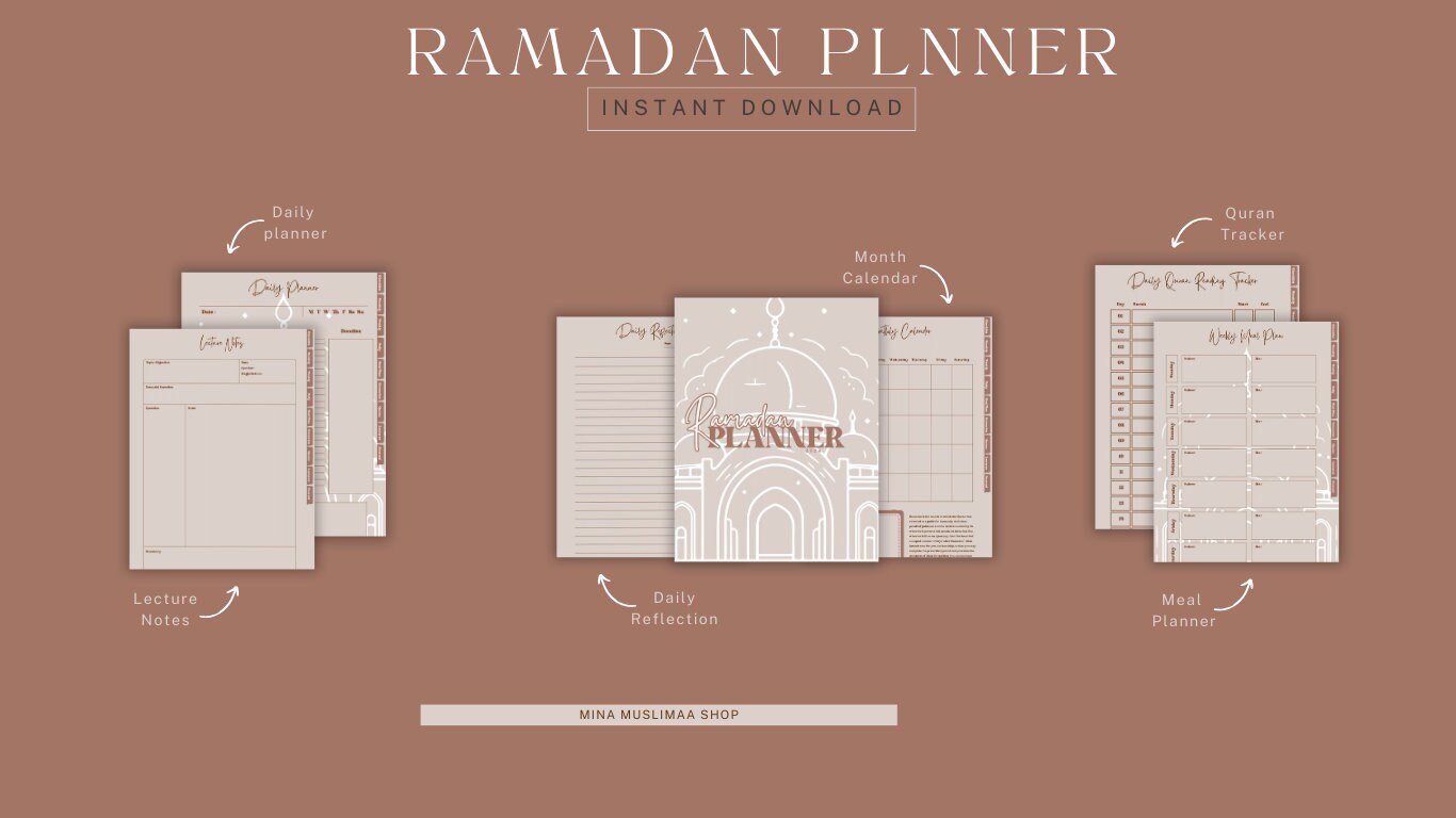 Ramadan Digital Planner | Ramadan 2024 Planner PDF | Muslim Daily ...