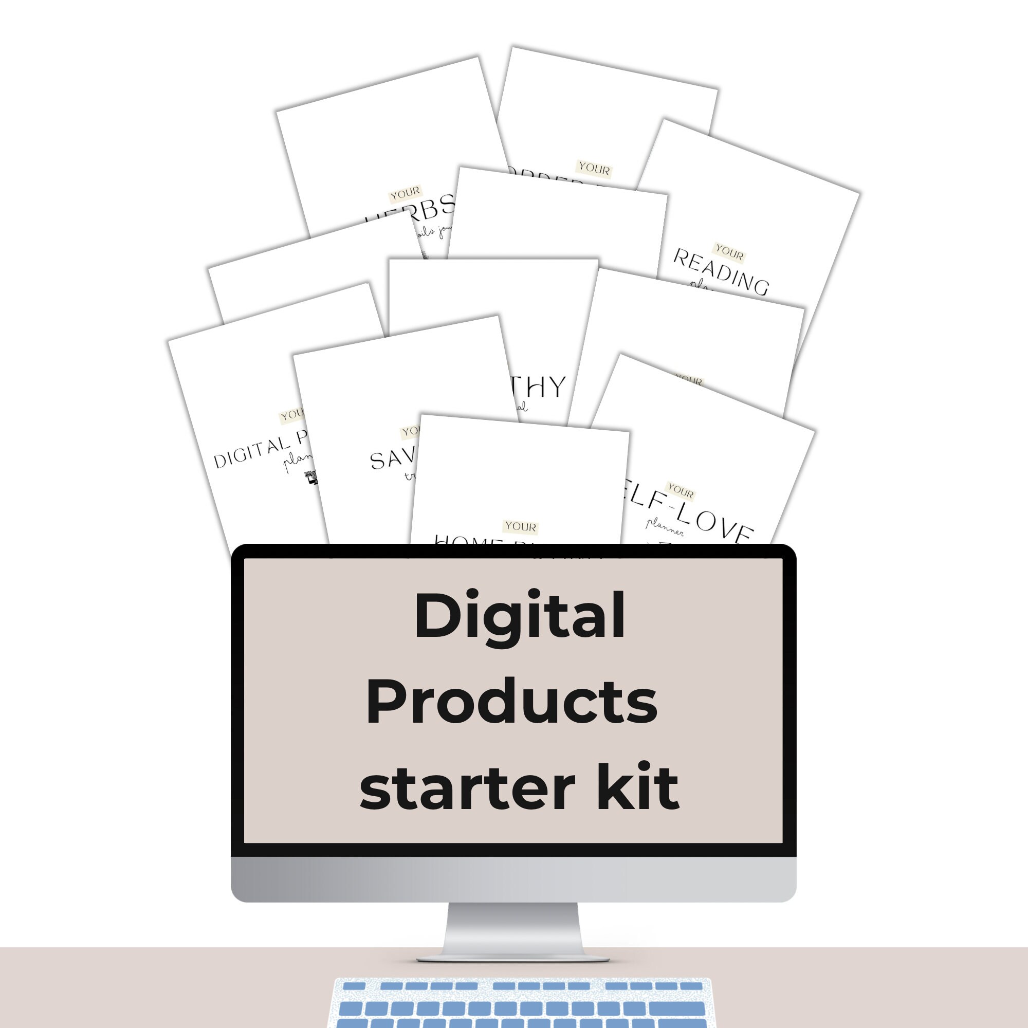 PLR and MRR Digital Products Starter Kit Bundle | 50+ Products | Canva ...
