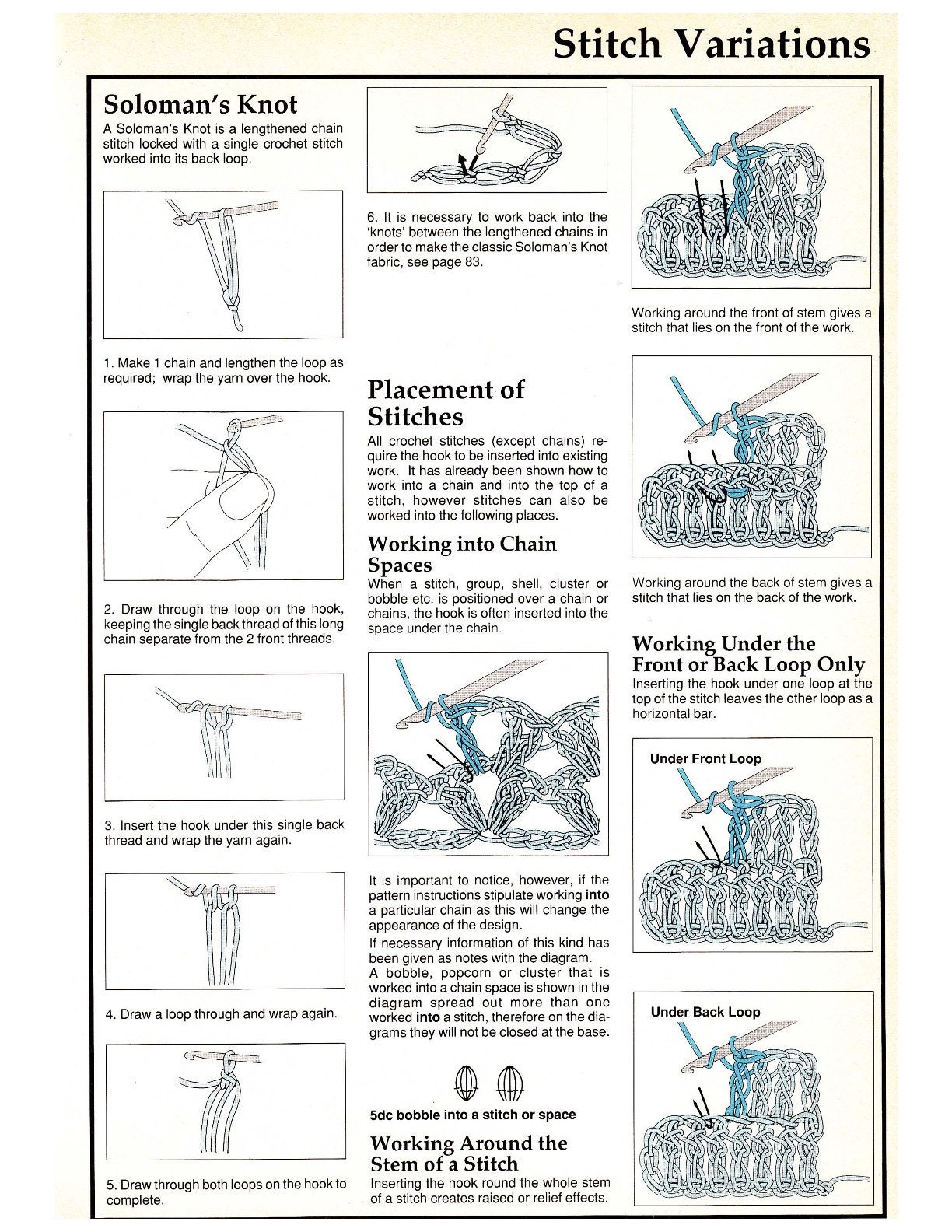 500 Crochet Stitches, the Harmony Guide to Crocheting: Techniques and ...