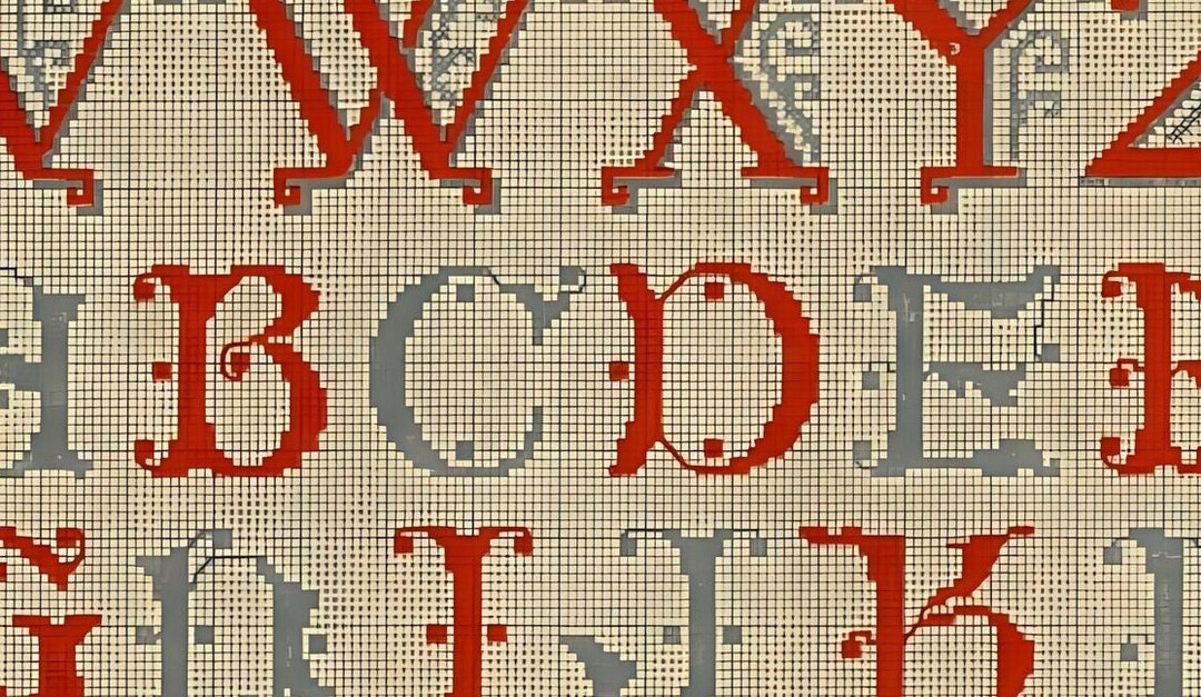 Vintage Cross Stitch Alphabet Patterns, Cross Stitch Monograms, PDF ...