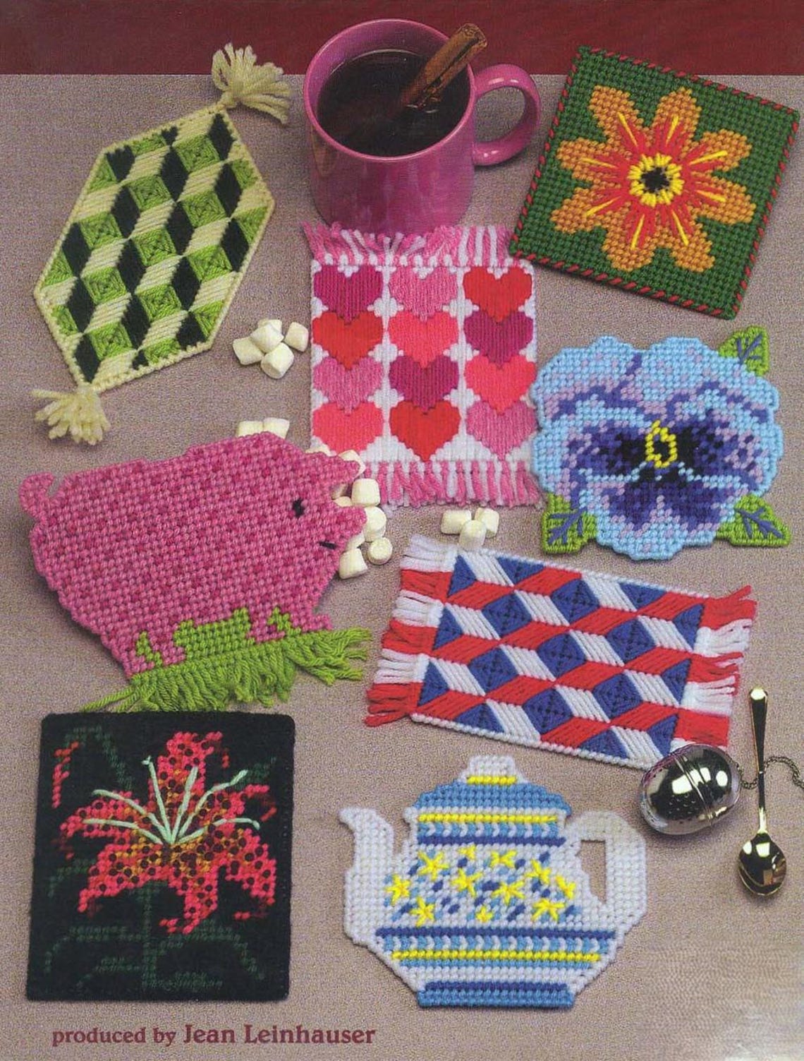 Plastic Canvas Patterns, Mighty Mug Rugs Coaster, PDF Instant Download ...