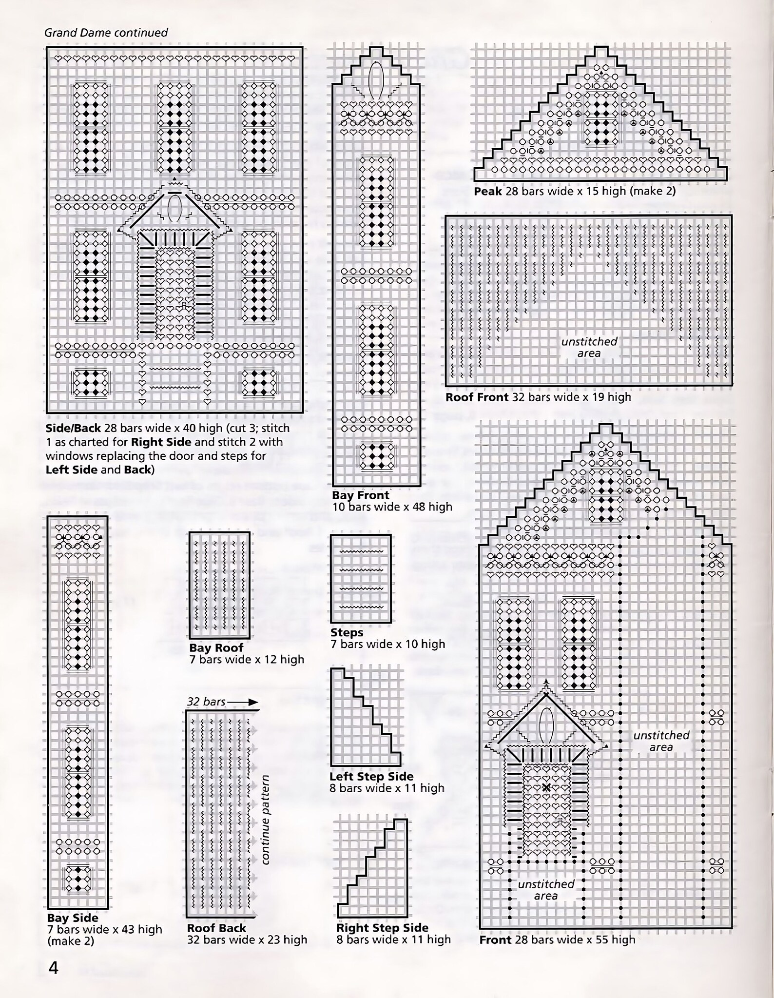 Victorian Houses, Plastic Canvas Patterns, Painted Ladies: in 10-mesh, Vintage Plastic Canvas ...