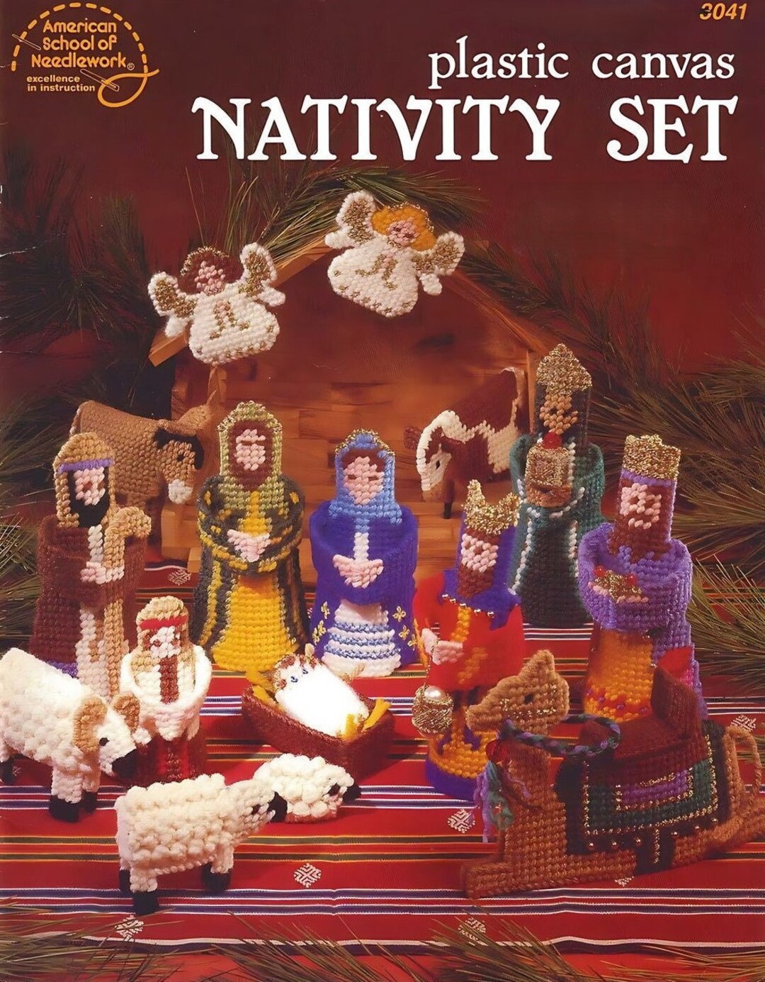 Plastic Canvas Nativity Set Booklet, DIY Christmas Creche Scene ...