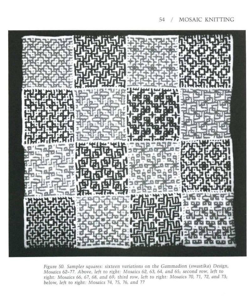 Vintage 380 Mosaic Knitting Patterns, Mosaic Knitting, Knitting ...