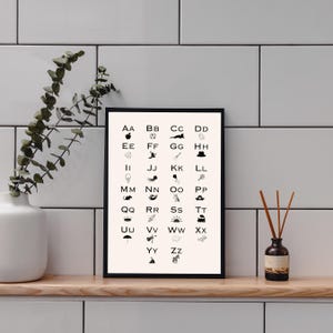 Vintage Alphabet Poster Download - Etsy