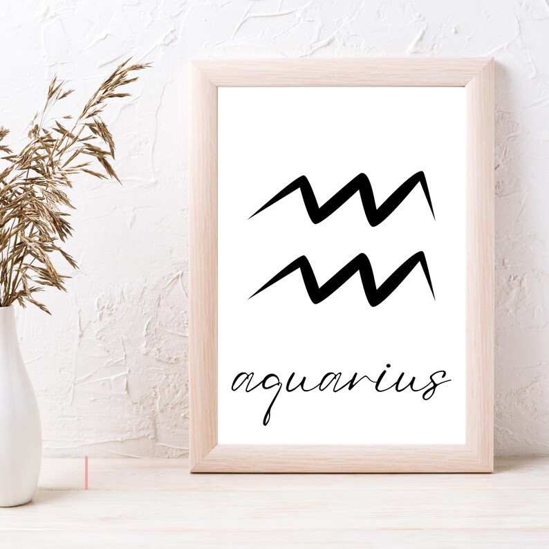 Aquarius - Zodiac Poster Digital Download - Etsy