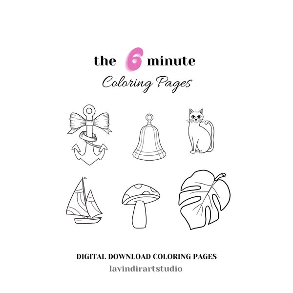 Mini Coloring Book - Etsy