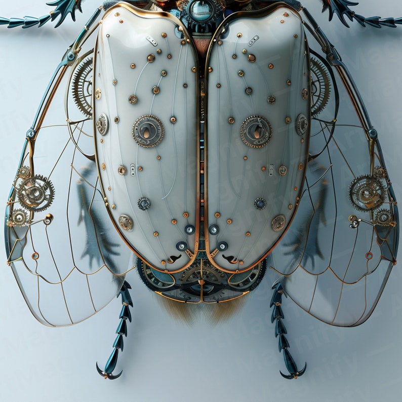 Mechanical Insect Print | Steampunk Bug Wall Art (digital Download) - Etsy