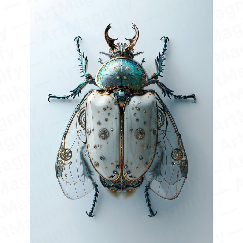 Mechanical Insect Print | Steampunk Bug Wall Art (digital Download) - Etsy