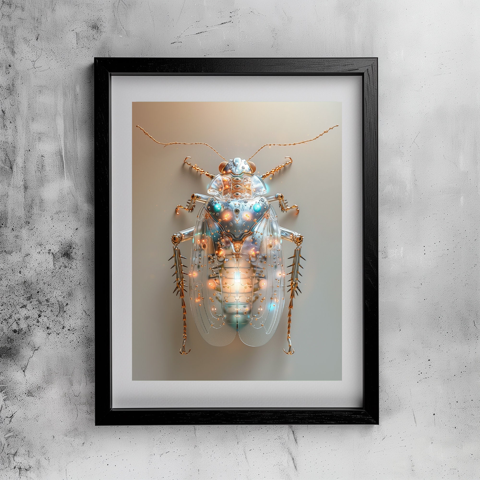 Taxidermy Bug Art Insect Wall Art Unique Insect Decor Mini Beast Print ...