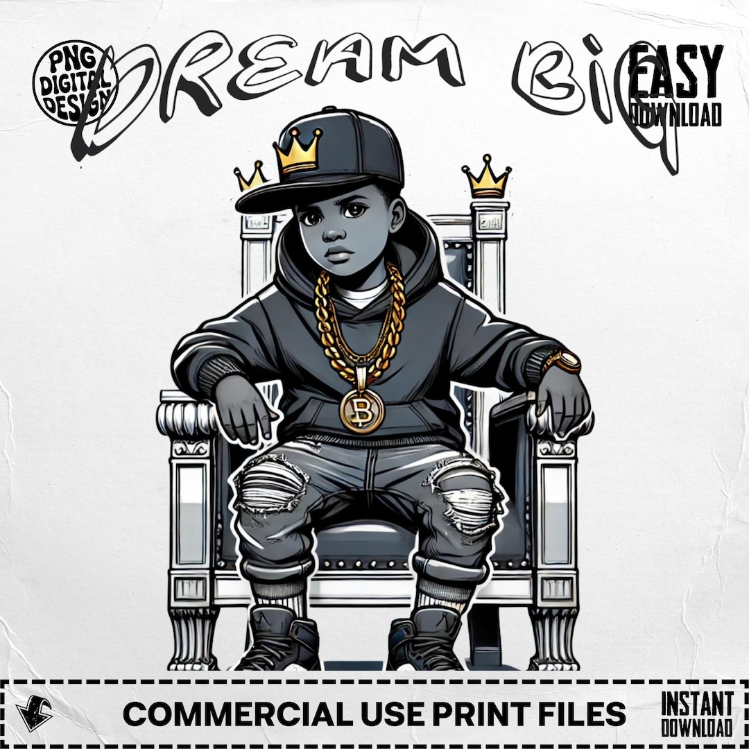 Dream Big Kid PNG, Black Boy Clipart, King PNG, Digital Download - Etsy